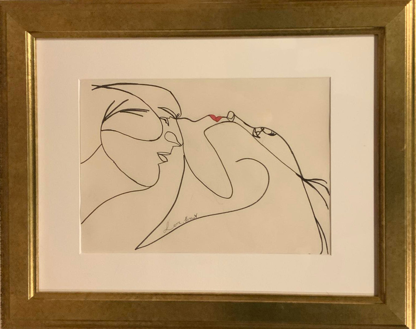 ''Touch me'' painting, acrylic on hand sketch – Greek Art Vibe